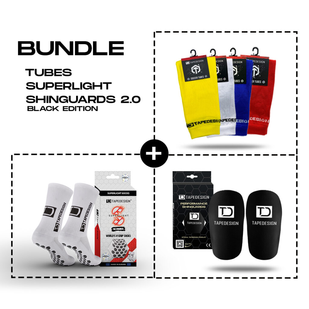 Bundle: Superlight + Tubes + Shinguards 2.0 (Black Edition) - TAPEDESIGN