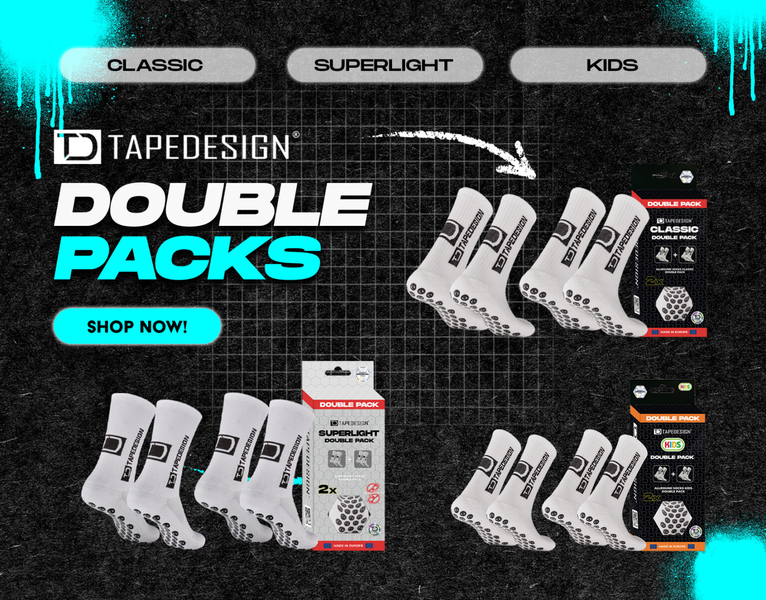 TAPEDESIGN® - Grip Socks | Always a step ahead